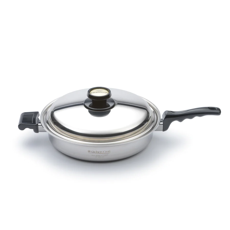 12″ Large Skillet – LustreCraft American Made Waterless Cookware